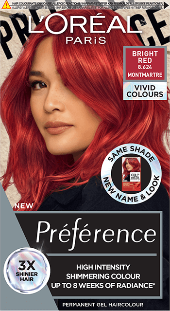 Préférence Vivids Bright Red 8.624 Permanent Hair Dye | Hair Colour | L ...
