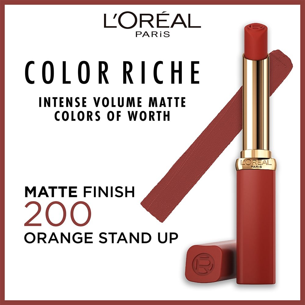 Volume Intense Matte 200 Orange Stand Up | Color Riche | L'Oréal Paris