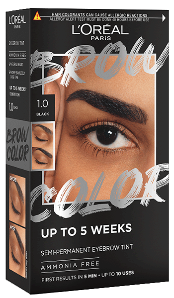 Brow Colour Semi-Permanent Tint, 1.0 Black| Cosmetics | L'Oréal Paris