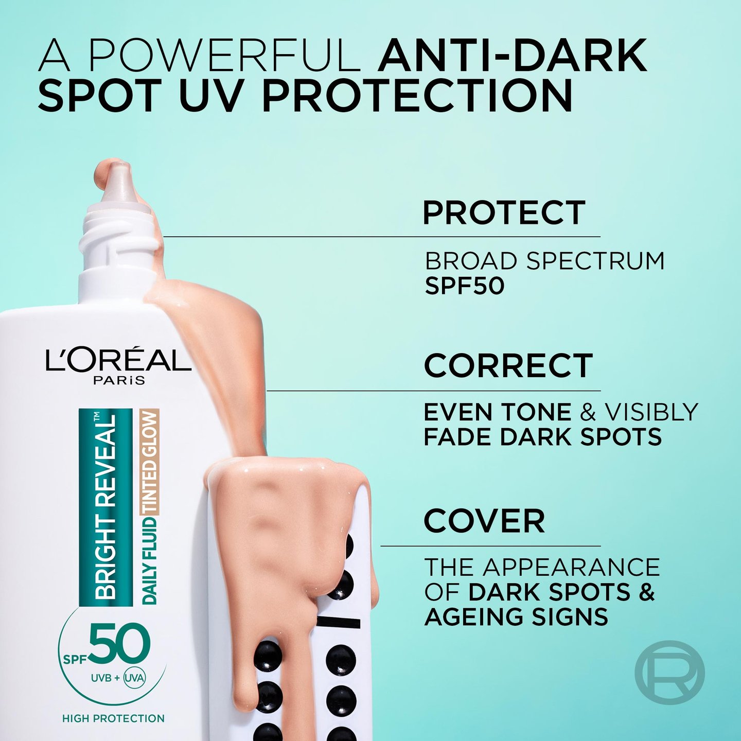 L'Oréal Paris Daily Fluid Tinted Glow SPF 50+, Pearl Glow, 50ml