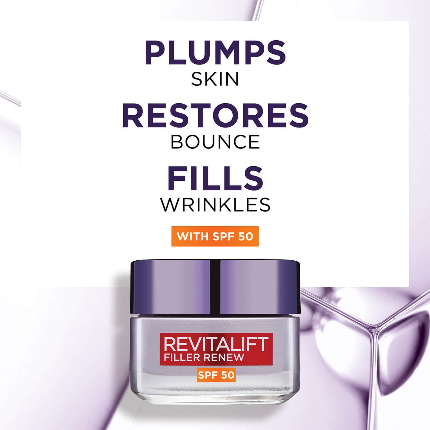 Revitalift Filler SPF 50 Anti-Ageing Face Cream | L'Oréal Paris UK