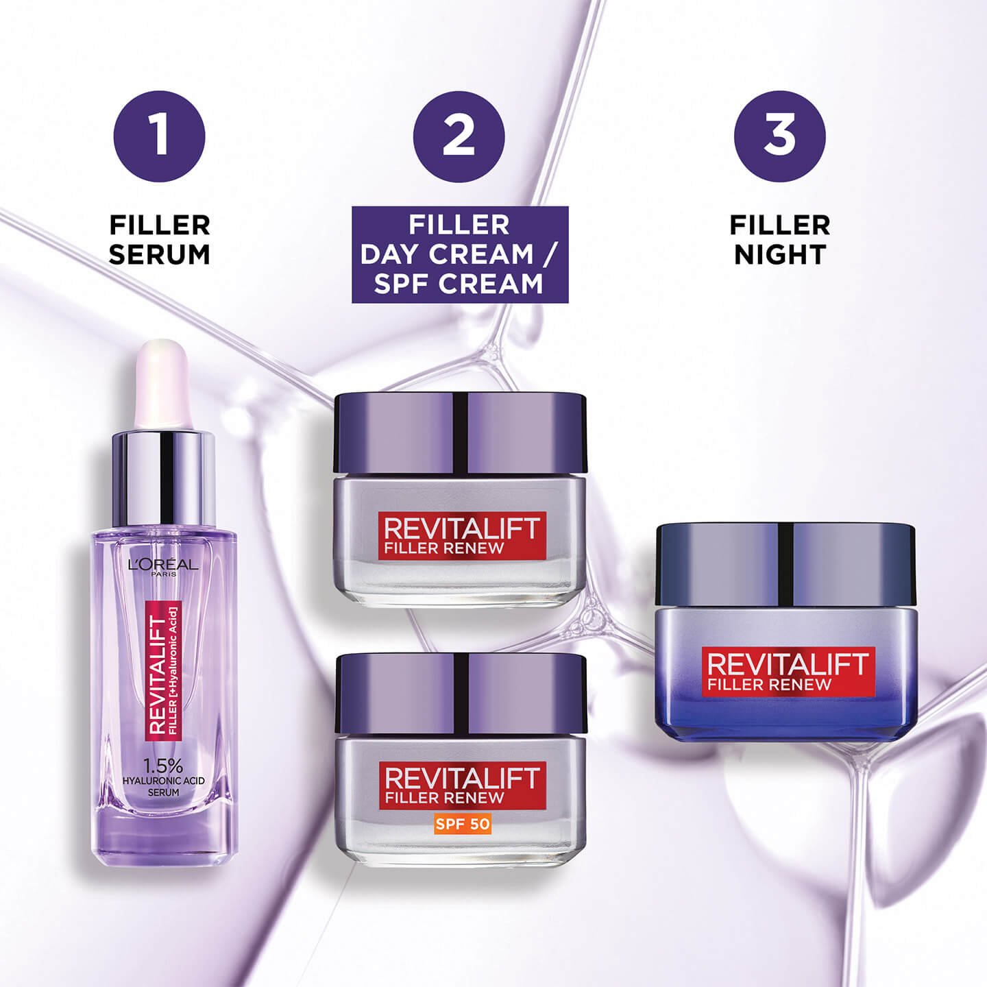 Revitalift Filler SPF 50 Anti-Ageing Face Cream | L'Oréal Paris UK