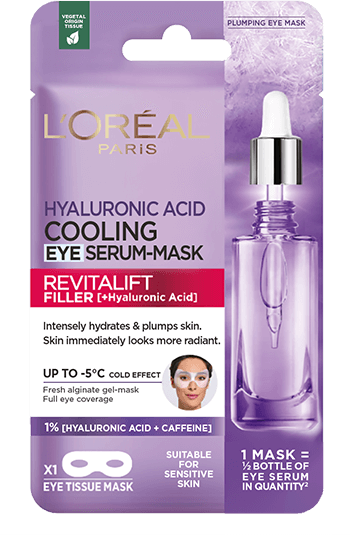 Hyaluronic Acid Cooling Eye Serum-Mask | Skincare | L'Oréal Paris